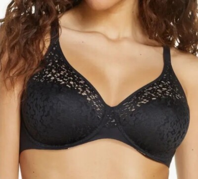 Chantelle 13F1 Norah Unlined Molded Underwire Bra Black Size 32 DDDD | eBay