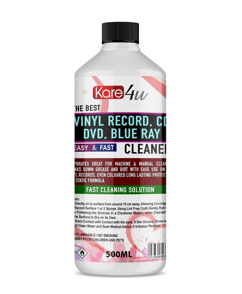 PROFESSIONAL VINYL RECORD CLEANER CD DVD CLEANING FLUID SPRAY/ CAP FAST ...