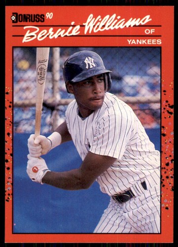 1990 Donruss Missing Inc Dot Error Bernie Williams Rookie New York ...