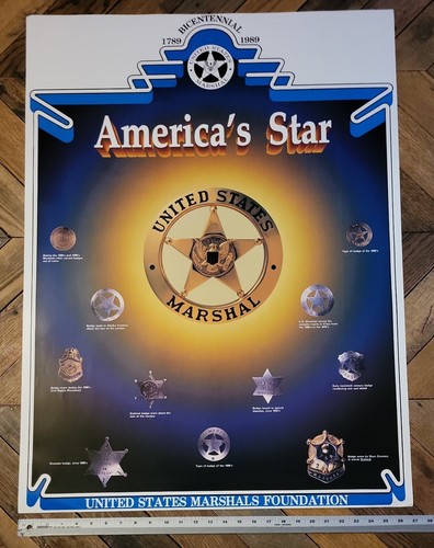BICENTENNIAL POSTER United States Marshals Foundation America's Star | eBay