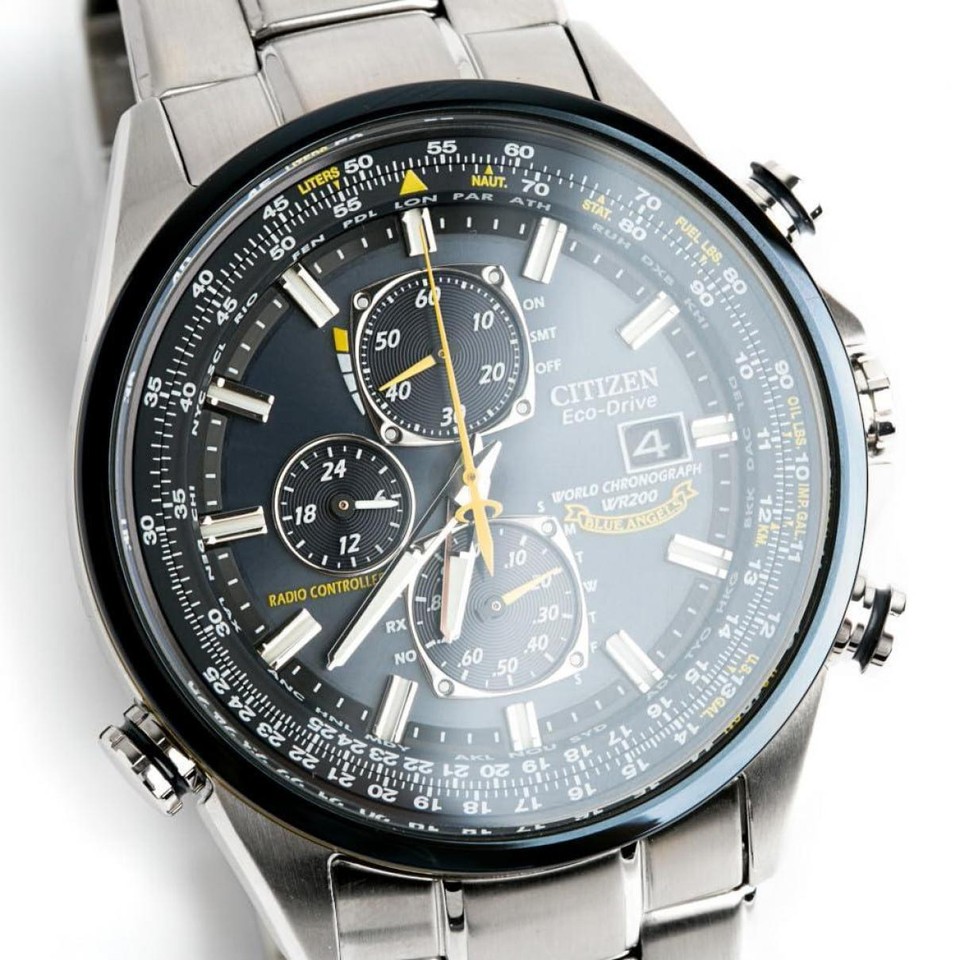 Citizen Promaster Sky Blue Angels AT8020-54L Eco-Drive Solar Atomic Men ...
