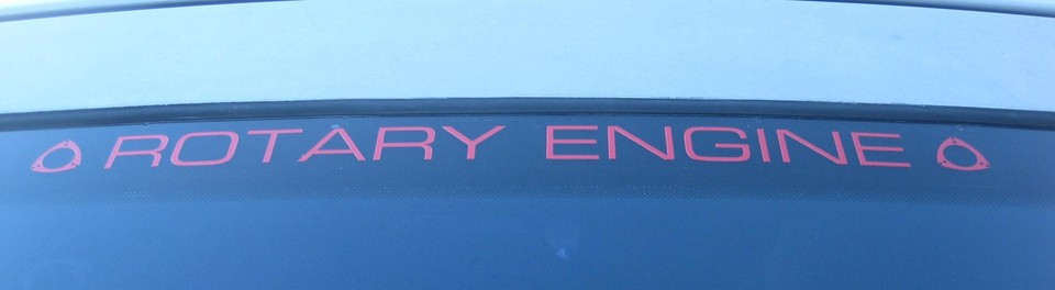 "Rotary Engine" RED decal, logo, mazda, rotory, engine, RX7 RX8 FD3S ...