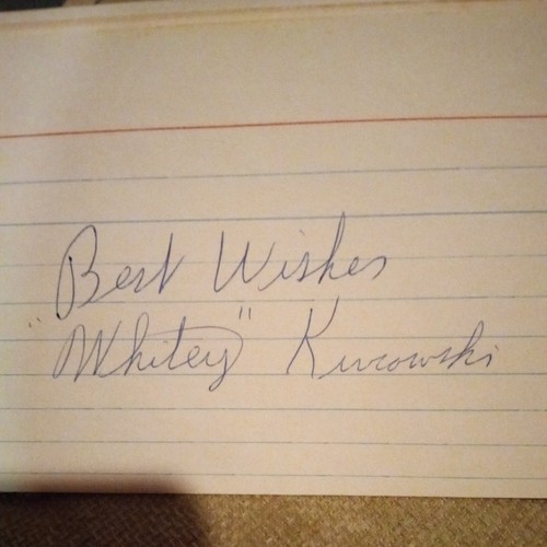 Whitey Kurowski Signed 3x5 Index Card Baseball Autographed All-Star | eBay