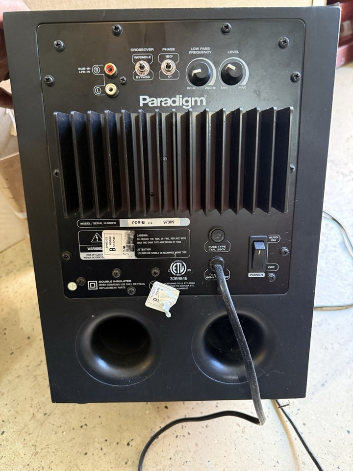 Paradigm PDR-SERIES PDR-8 V.4 Subwoofer | eBay