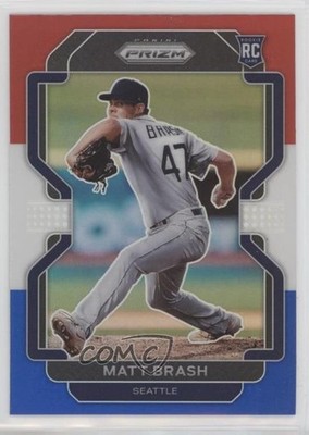 2022 Panini Prizm Tier II Red White & Blue Prizm Matt Brash #111 Rookie ...