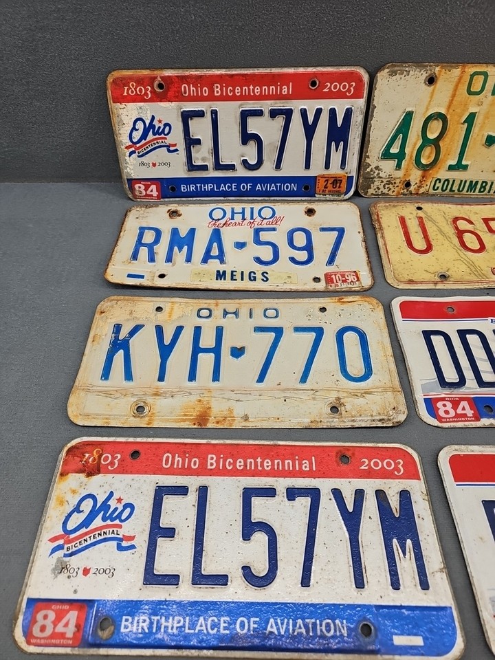 VINTAGE EXPIRED OHIO LICENSE PLATE LOT OF 9 | eBay