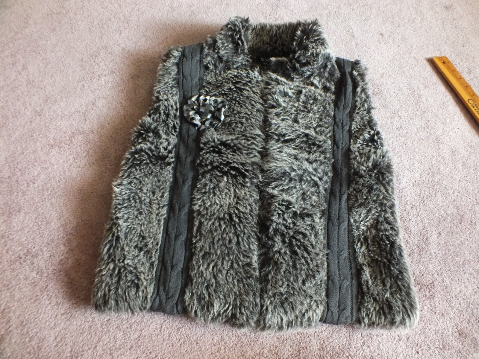 Upcycled Repurposed Faux Fur Knit Vest Browns Handmad… - Gem