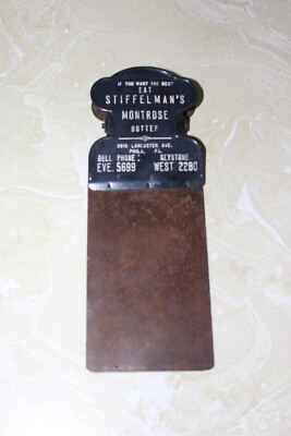 VTG. SMALL CLIPBOARD FROM STIFFELMAN'S MONTROSE BUTTER PHILA, PA. | eBay