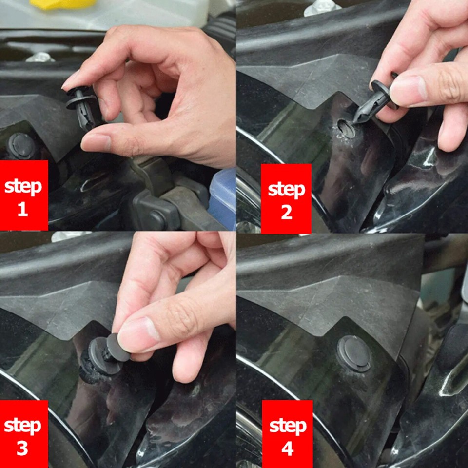 100PCS Push Type Clip For Honda Inner Fender Liner Splash Shield ...