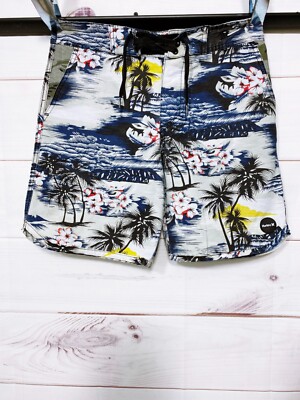 Hurley Mens Board Shorts Size 28 Floral Tropical w/Drawstring Pockets ...