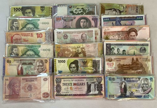 100 Pieces Of Different paper money collection ,worldwide banknotes ...