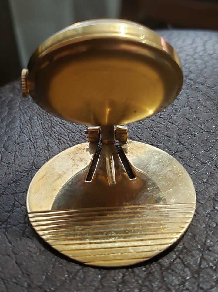Rare Vintage Rensie Gold Plated Manual Wind Travel/Desk Watch | eBay