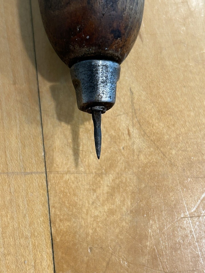 Vintage Wood-handled Hand Leather Punch. 4-1/2" long | eBay