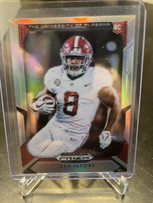 2019 Panini Prizm Josh Jacobs Draft Picks #135 Silver Raiders Alabama ...