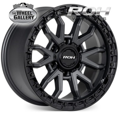 ROH Raid 17x9 6/139.7 Matt Black Graphite Set of Alloy Wheels | eBay ...