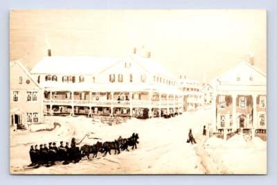 Barker Tavern WOODSTOCK Vermont Inn RPPC Arthur Wilder Painting Photo ...