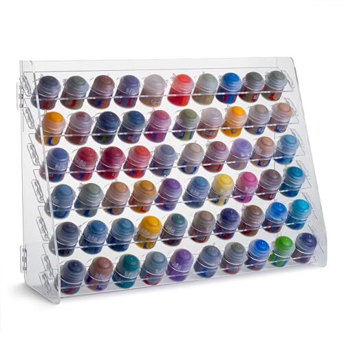 Acrylic Paint Rack Organizer with 60 Holes Suitable for Citadel Paints ...