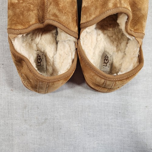 Ugg Scuff Romeo Sheepskin Lined Chestnut Brown Suede Mens Sz 12 Slip On ...