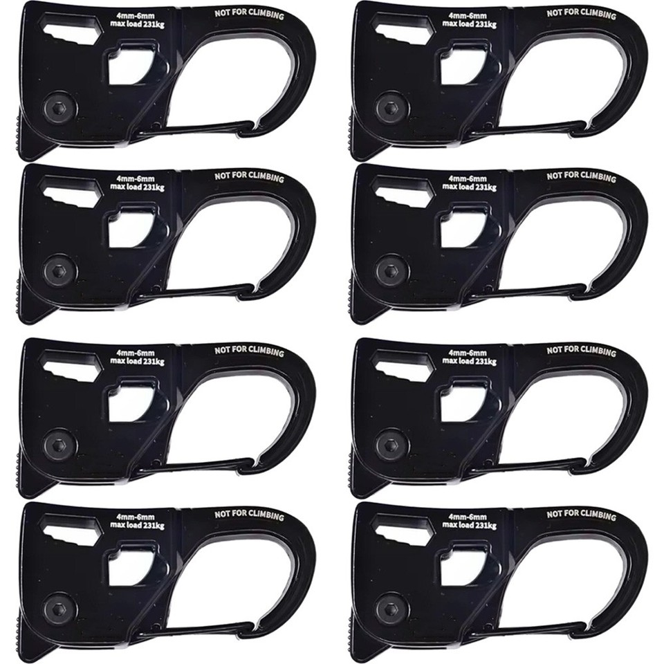 8x Rope Tightener Quick Fix Tent Rope Tensioner Self-locking Tent Cord ...