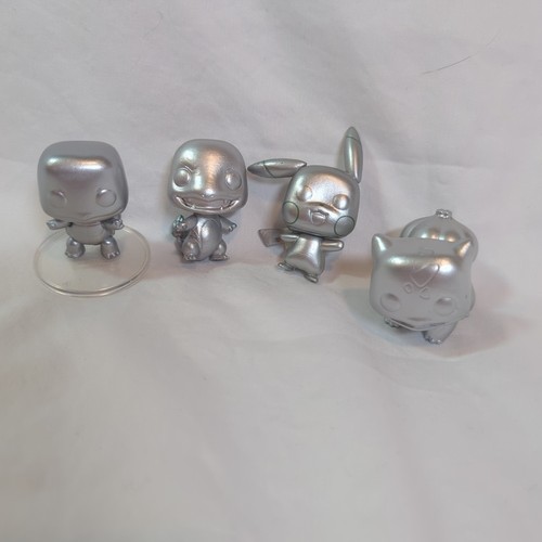 Funko Pop! Pokemon Silver Metallic PIKACHU BULBASAUR SQUIRTLE ...
