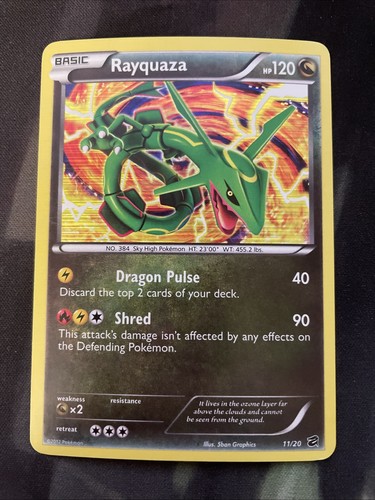 Rayquaza 11/20 Dragon Vault Holo Pokemon Card Dragon Type Basic ...