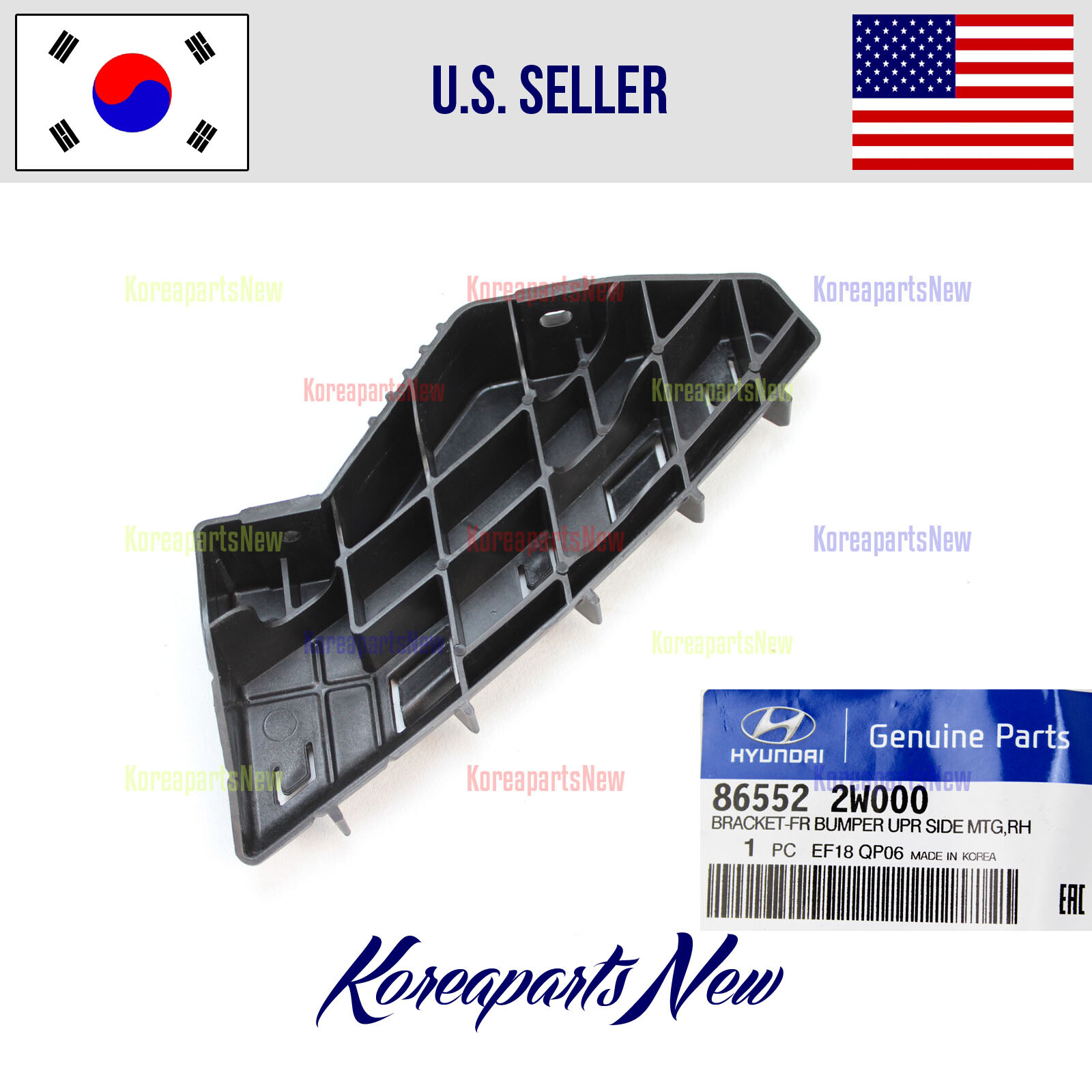 FRONT Bumper Upper Bracket Right PASSENG 865522W000 ⭐OEM⭐ Santa Fe 2013 ...