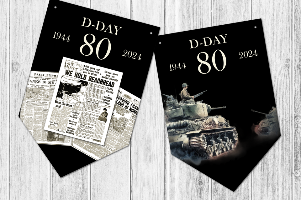 D-Day Bunting Normandy 80 Years Commemorative Armed Forces Bunting ...