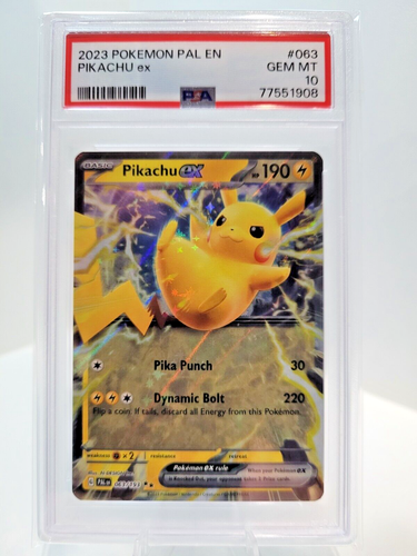Pokemon 063/193 Pikachu ex - PSA 10 - Paldea Evolved | eBay