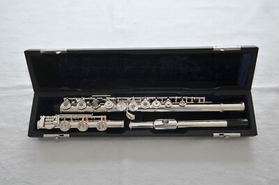 Professional Silver Plated C Key Flute 17 Open Hole B Foot Split E ...