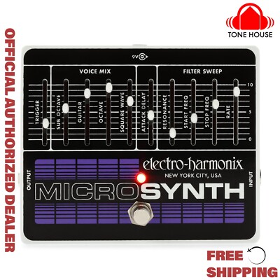 Electro-Harmonix Micro Synthesizer Analog Guitar Microsynth Pedal – New | eBay