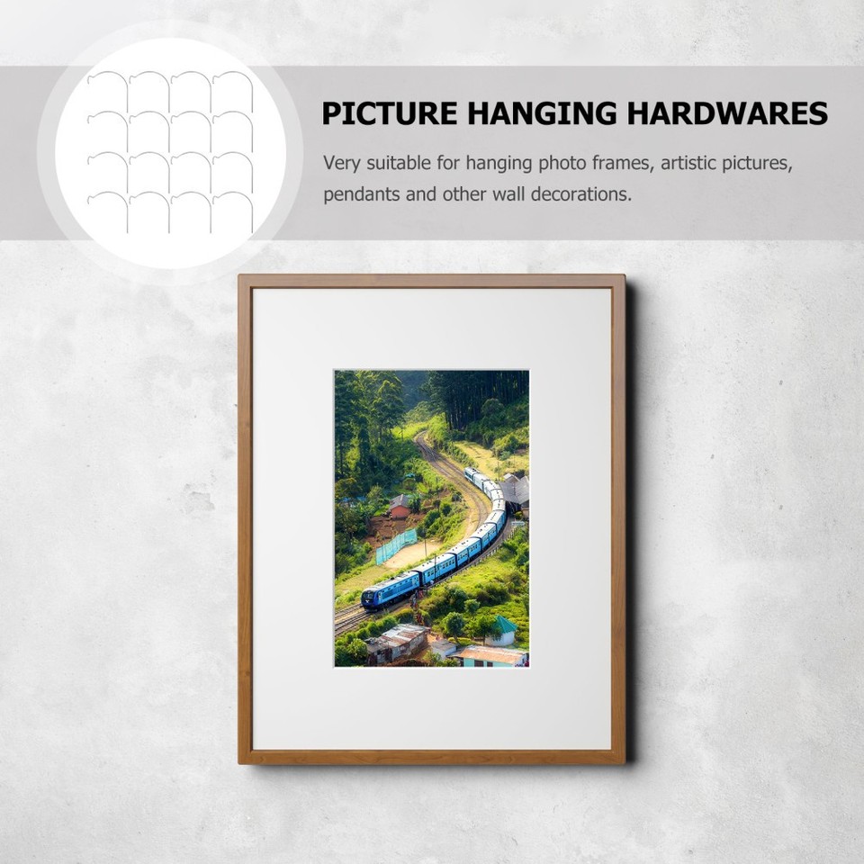 20pcs Stainless Steel Drywall Hooks Picture Hanging Hooks Wall Hanging ...