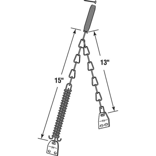 PRIME-LINE K 5141 Storm Door Protector Chain and Spring, Black Finish ...