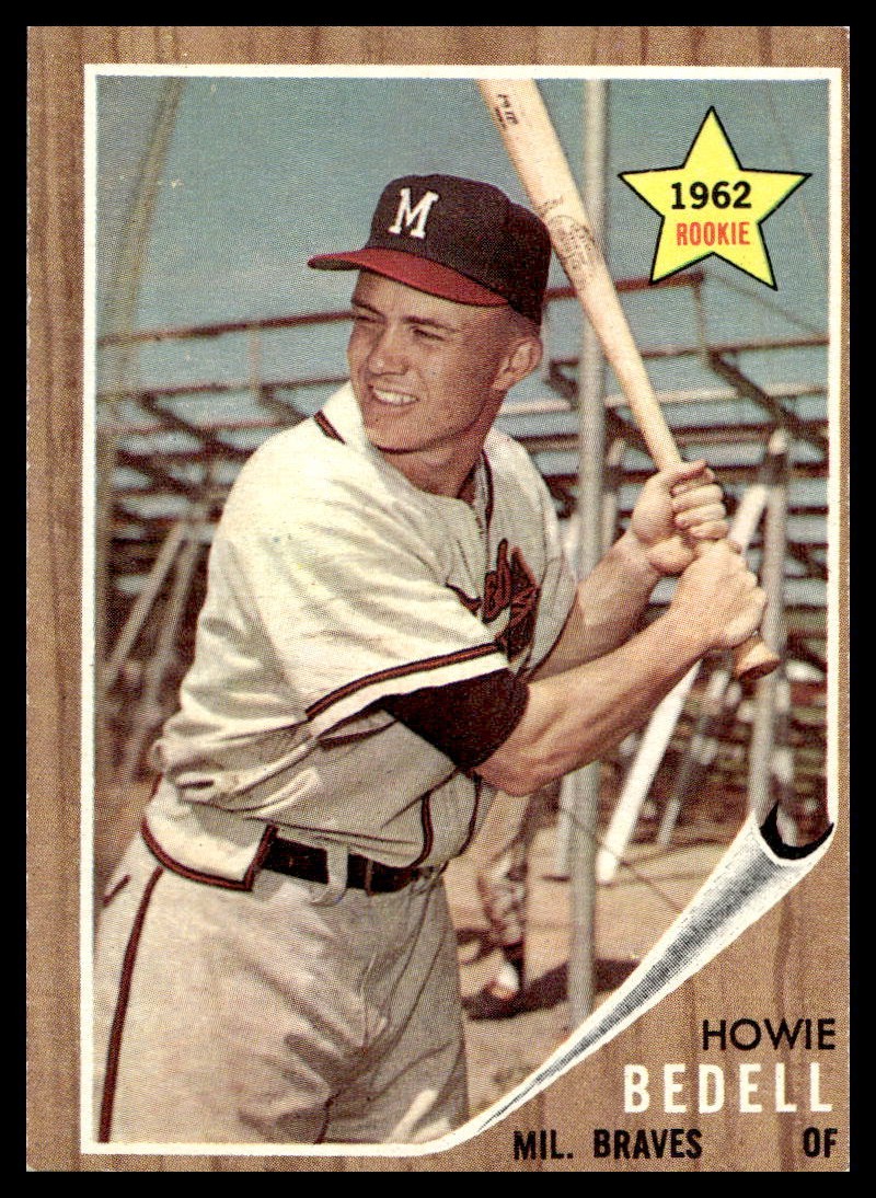 1962 Topps #76 Howie Bedell Milwaukee Braves EX-EXMINT | eBay