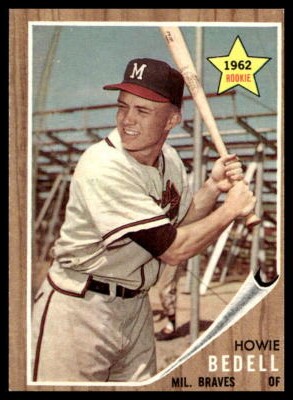 1962 Topps #76 Howie Bedell Milwaukee Braves EX-EXMINT | eBay