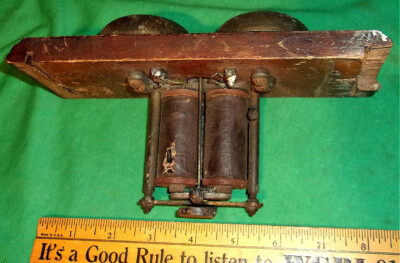 Early Western Electric 301 Oak Ringer Box Coils & Bells only (for resto ...