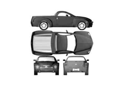 A4 Photo Blueprint Chevrolet SSR Ute Coupe 2007 | eBay