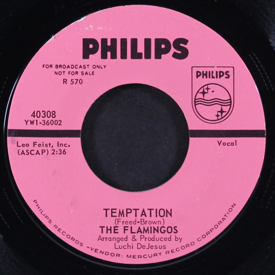FLAMINGOS: call her on the phone / temptation PHILIPS 7" Single 45 RPM ...