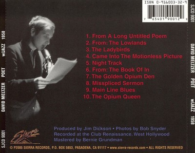 DAVID MELTZER POET WITH JAZZ NEW CD 765401900129| eBay