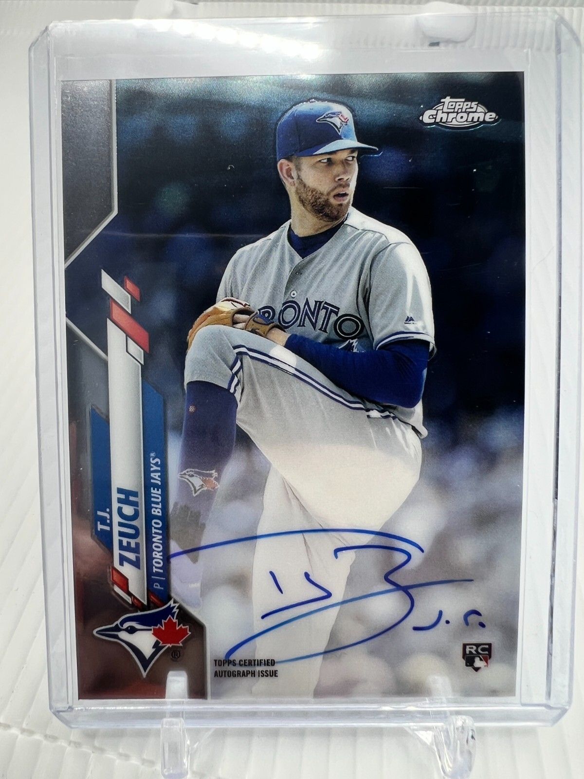 2020 Topps Chrome TJ Zeuch Rookie Auto Autograph RC #RA-TZ Blue Jays | eBay