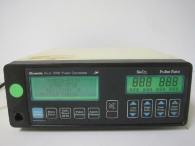 Ohmeda Biox 3700 Pulse Oximeter SaO2 Pulse Rate Patient Monitor Used ...