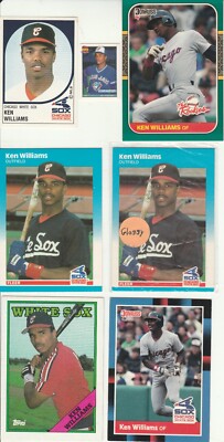 20 KEN WILLIAMS different card lot 3 RC 1987 - 1992 White Sox Tigers ...