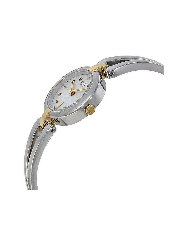 ESQ Movado Women's Swiss Silver Tone Stainless Steel White Dial Watch ...
