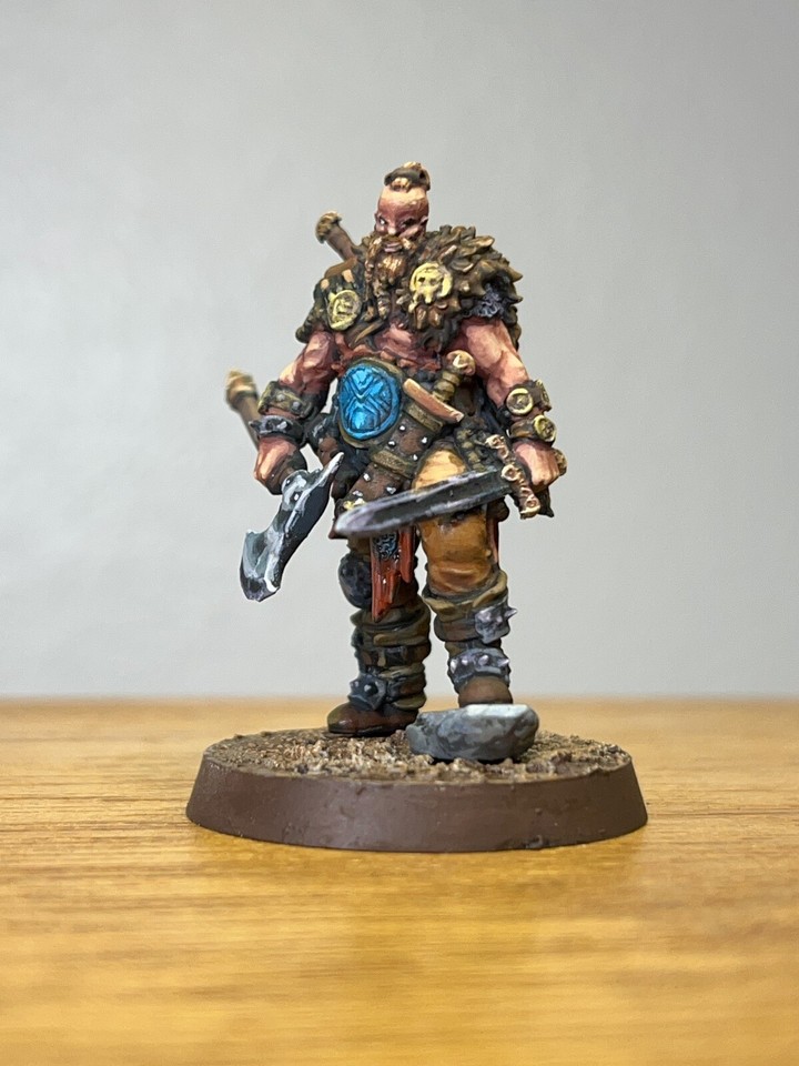 Painted Fighter Barbarian Painted D&D Miniature, Painted Pathfinder | eBay