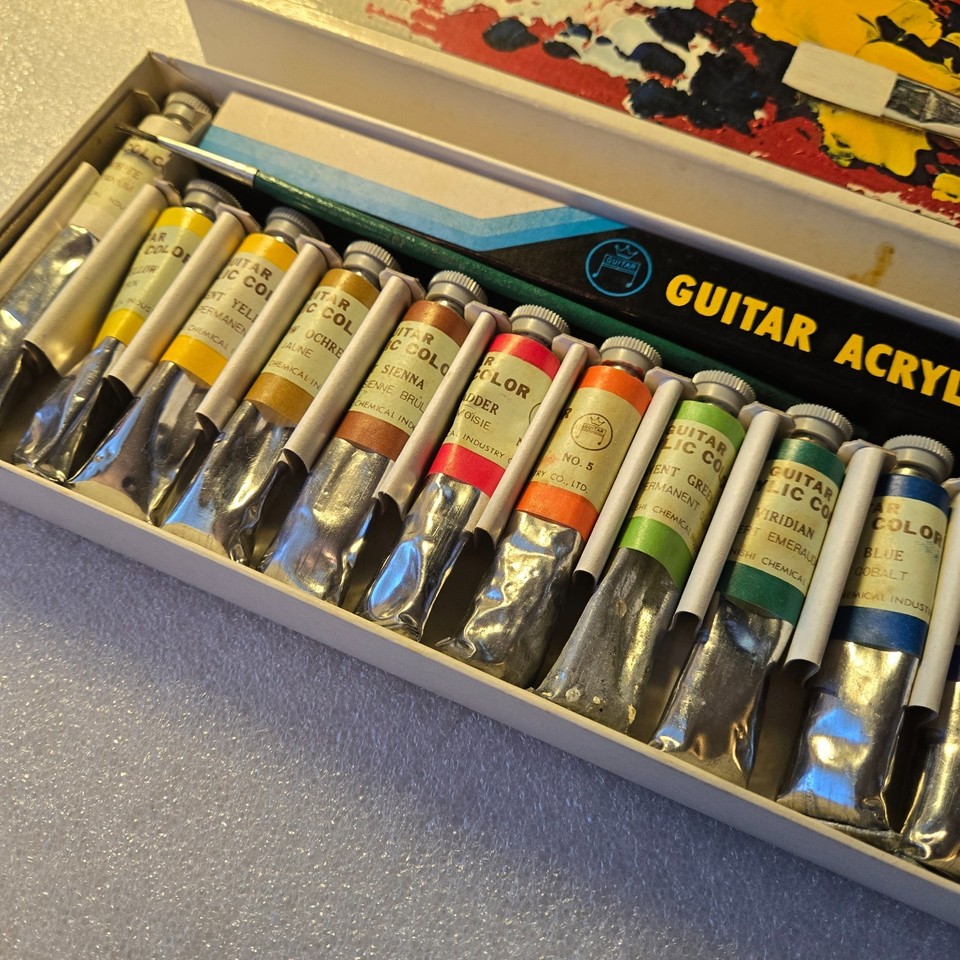 Vintage Guitar-brand Acrylic Oil Color Paints | eBay