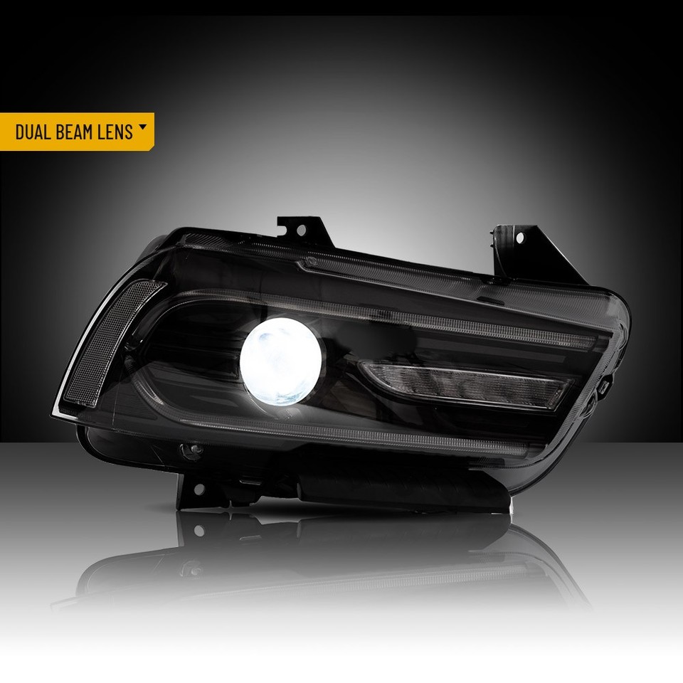 Upgrade LED RGB Multicolor DRL Projector Headlights For 2011-2014 Dodge ...