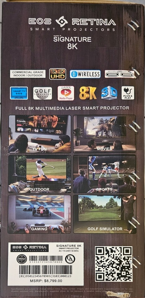EOS Retina Signature 8K Projector Brand New | eBay