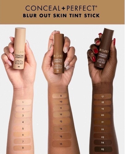 Milani Conceal + Perfect Blur Out Skin Tint Stick Shade 20 DEEP RICH ...