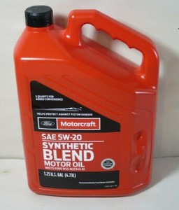 Motorcraft SAE 5W-20 Synthetic Blend Motor Oil 1.25 Gallon 5QTS ...