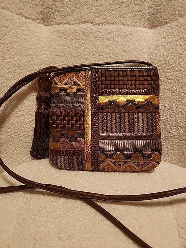 Vintage Sharif Multi Texture Crossbody Leather Purse Handbag Patchwork ...