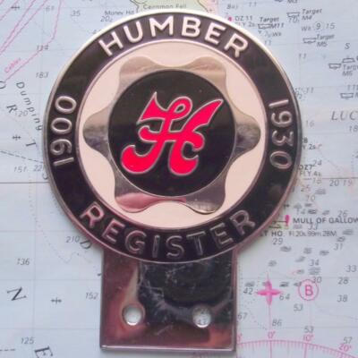 Superb Vintage Car Mascot Enamel Badge : Humber Register 1900 1930 ...
